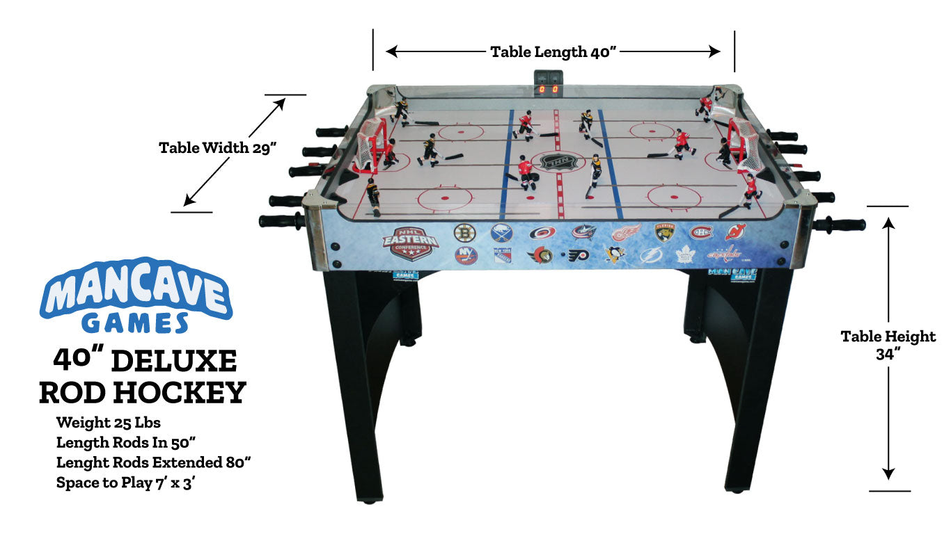 40" NHL Deluxe Rod Hockey - ManCave Games