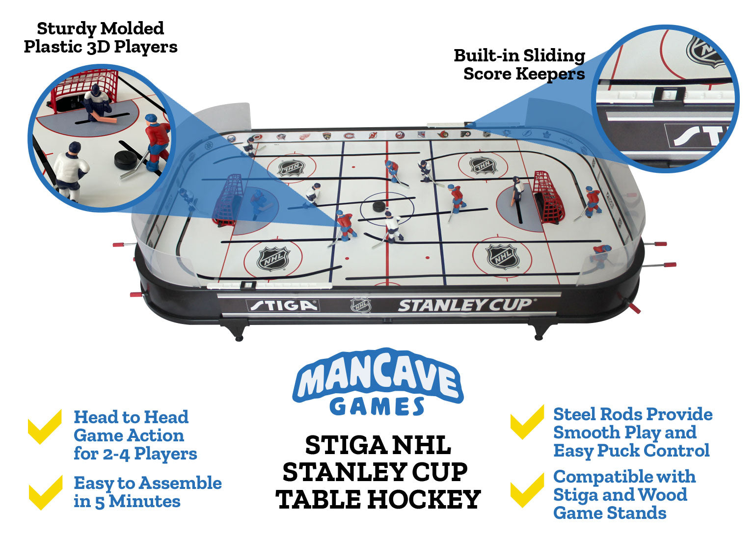 STIGA NHL Stanley Cup 3T Table Hockey Game – ManCave Games