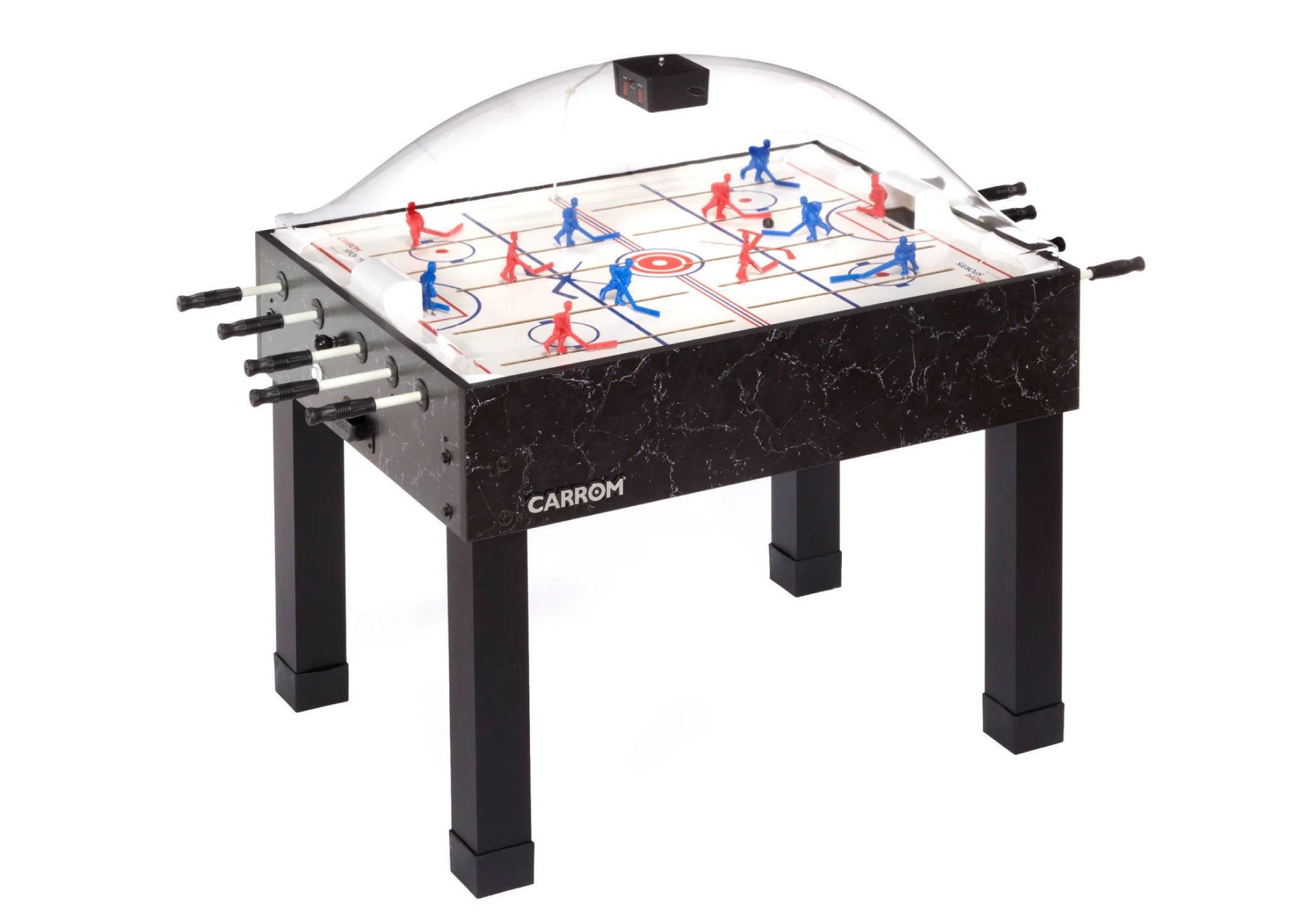Carrom Super Stick Bubble Hockey Table - Black – ManCave Games